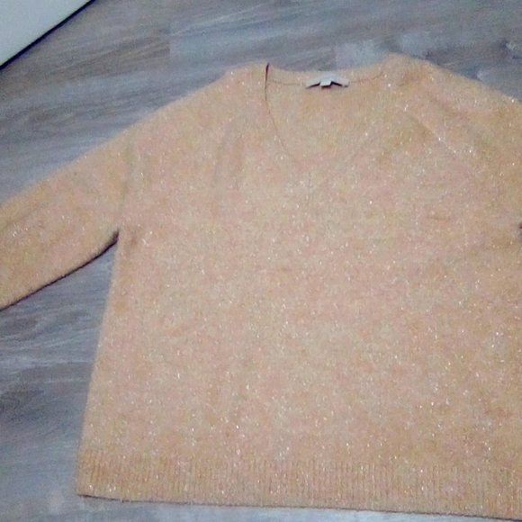 LOFT | Sweaters | Loft Gold Glitter Sweater | Poshmark